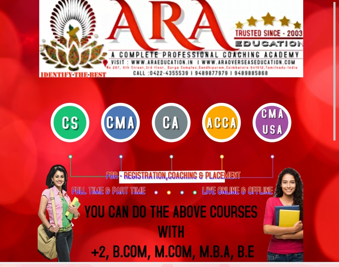 BEST NO 1 PROFESSIONAL INSTITUTE-ARA EDUCATION