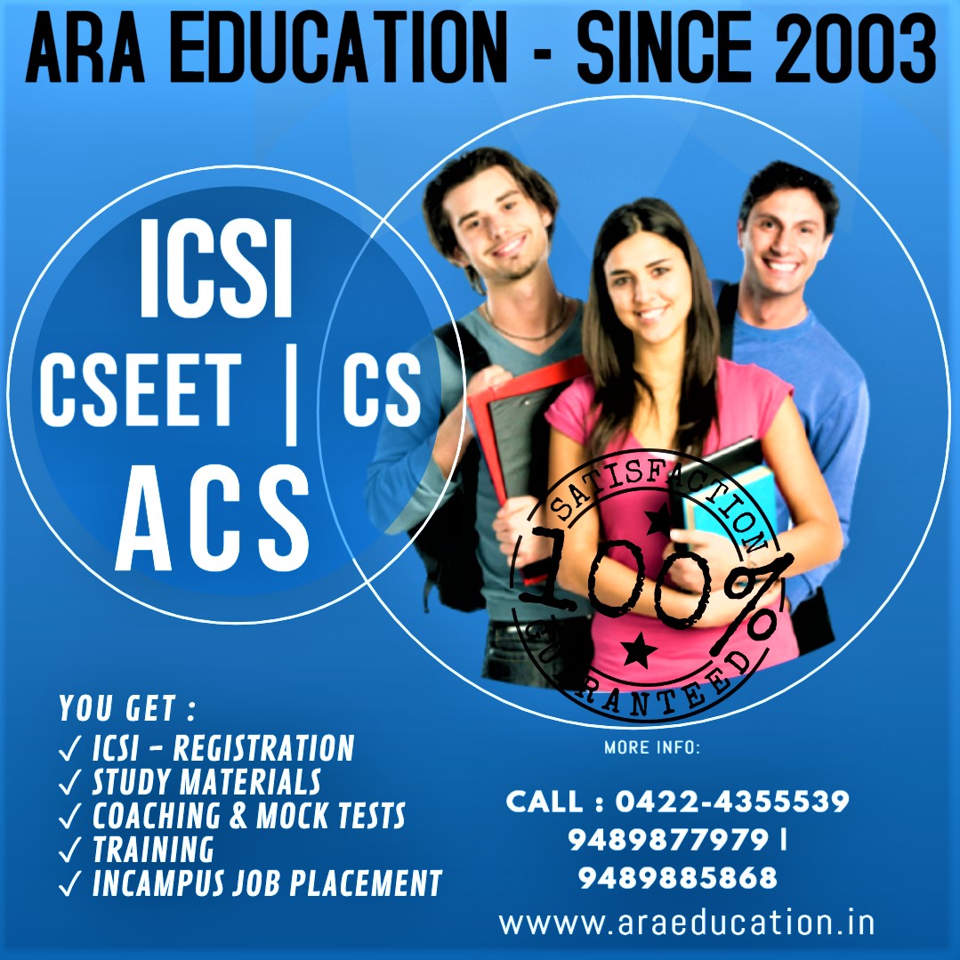 Best No 1 CSEET CS Executive CS Final Coaching Classes In Coimbatore ...